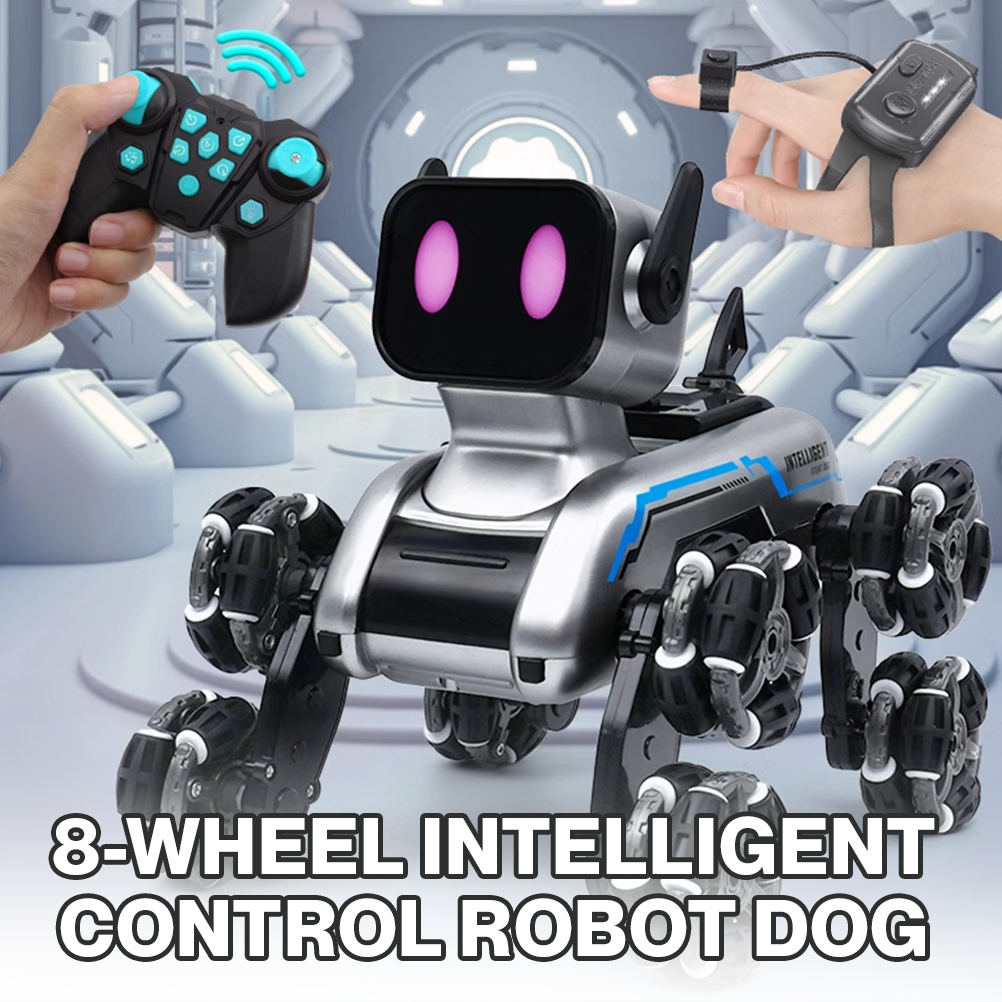 8-Wheel Intelligent Control Robot Dog with Climbing, Spray Drift & Tra ...